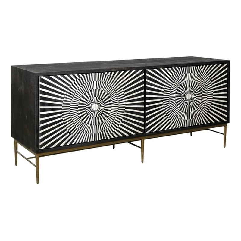 Tally Wooden Server with Black and White Bone - Walmart.com