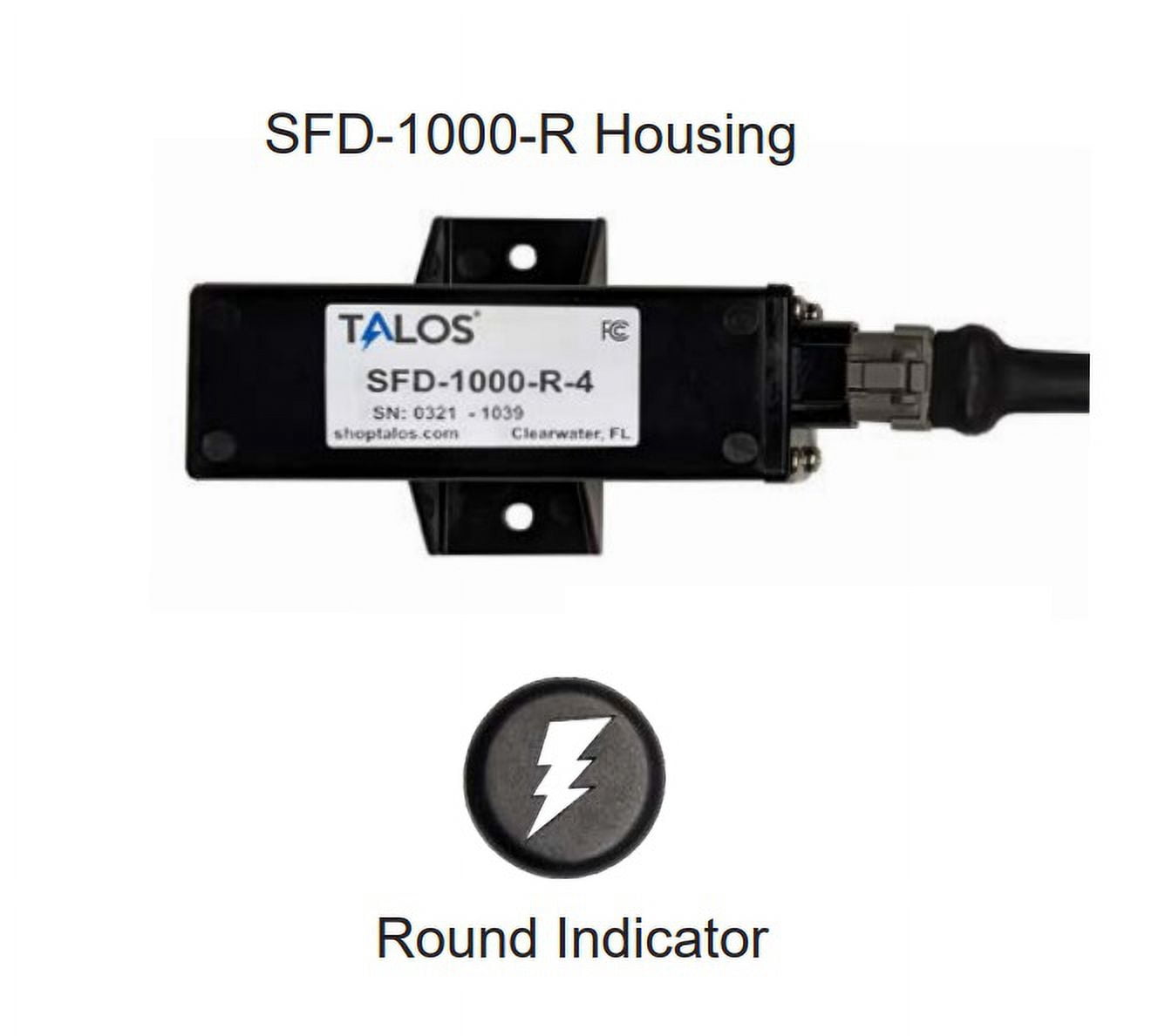 Talos SFD1000R Black Round Flush Mount Lightning Detector with 10ft ...