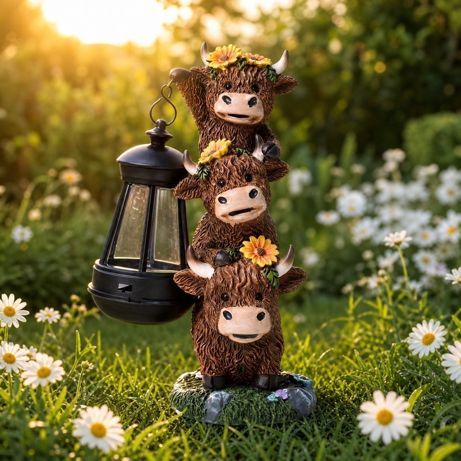 Talqzovs Garden Lighting Outdoor , Highland Cow Decor Light Outdoor ...