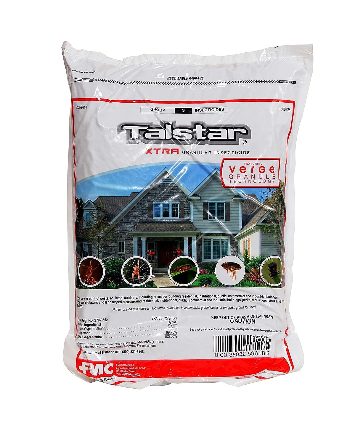 FMC Talstar XTRA Verge Granular Insecticide, 25 lb Bag, Fast Fire Ant ...