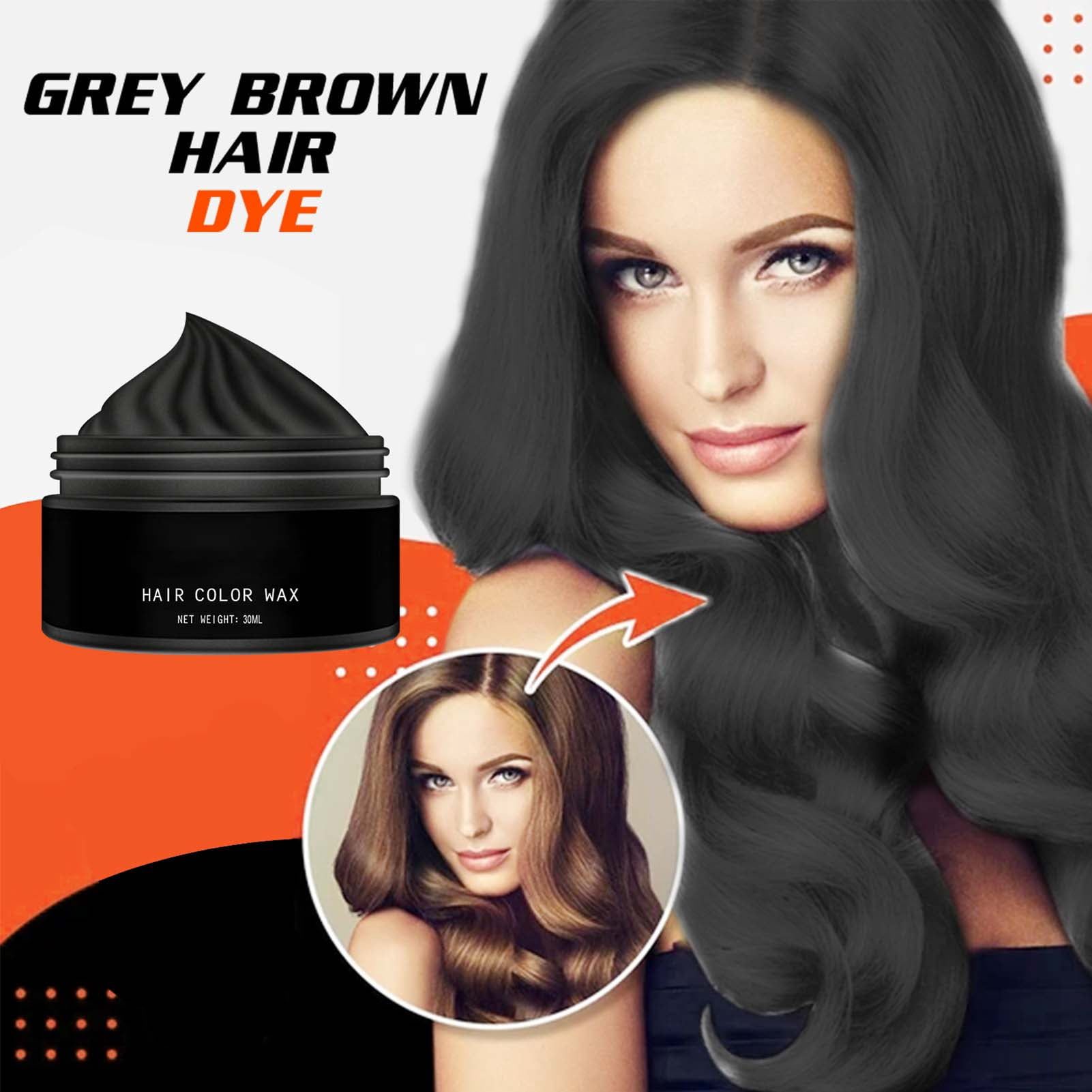 Taluosi 30ml Hair Color Wax Disposable Fast Molding Multiple Colors ...