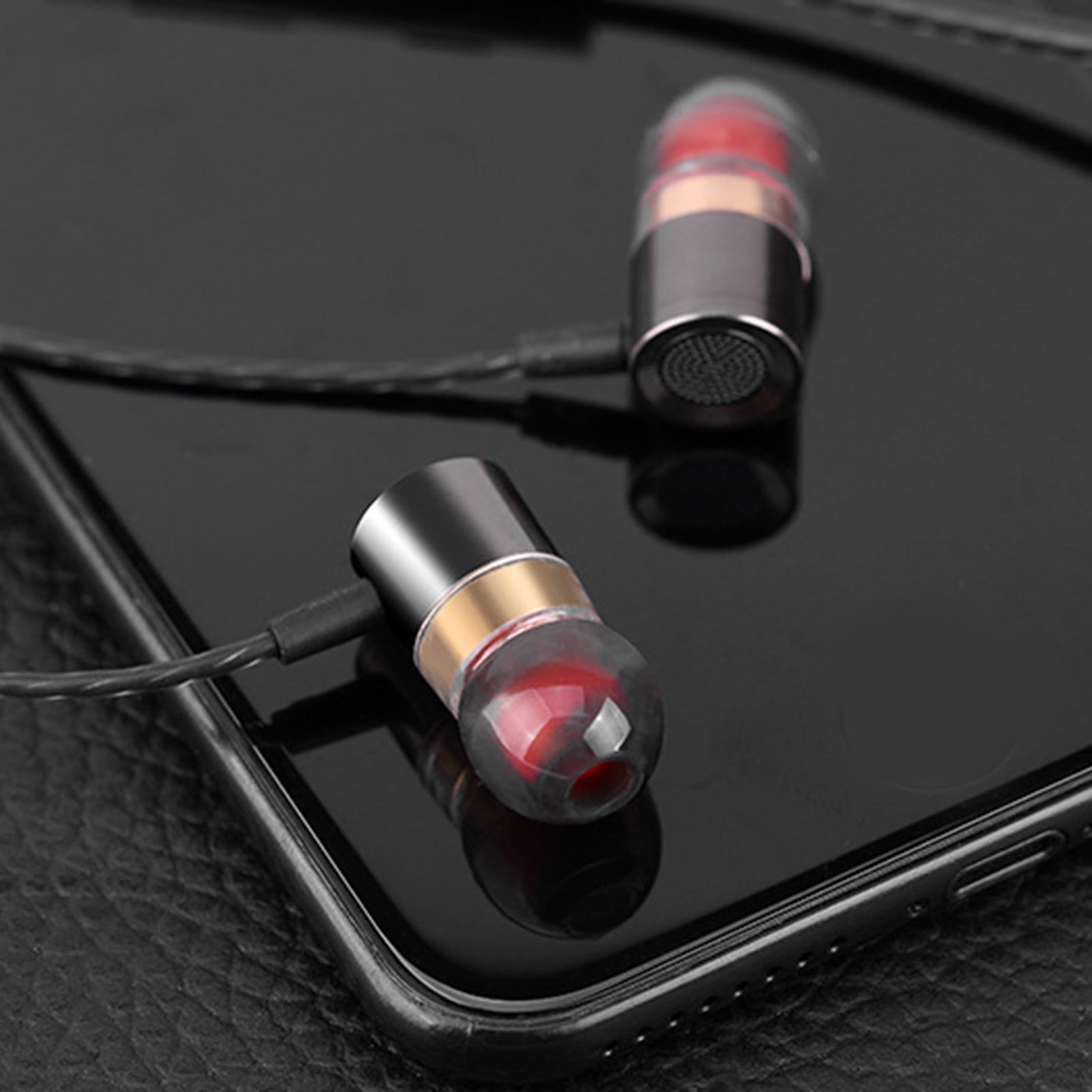 Taluosi Earbud High Fidelity Metal Mega Bass 3.5mm MIC In-ear Wired ...