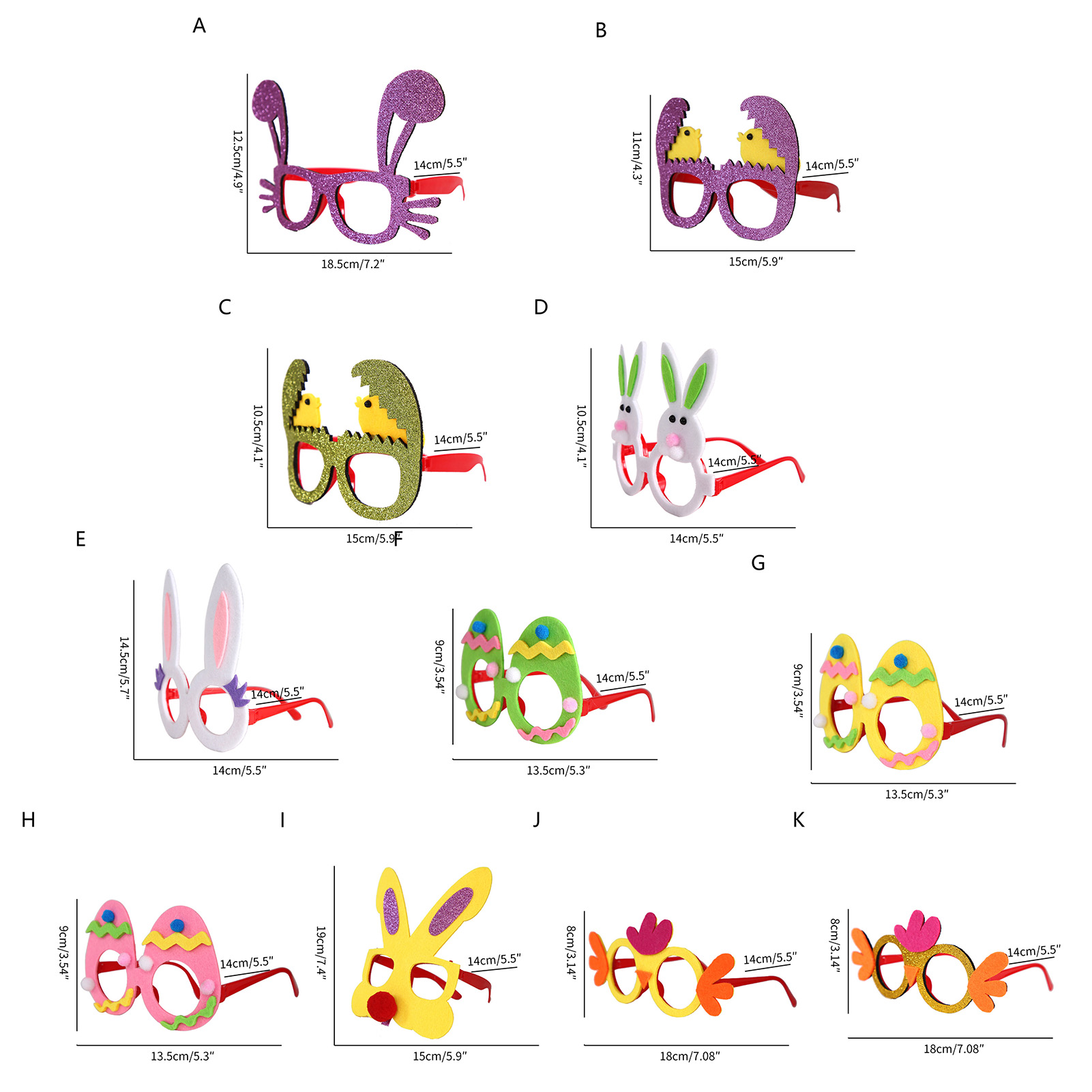 Taluosi Glasses Frame Attractive Easy Wear Non Woven Fabric Decorative ...