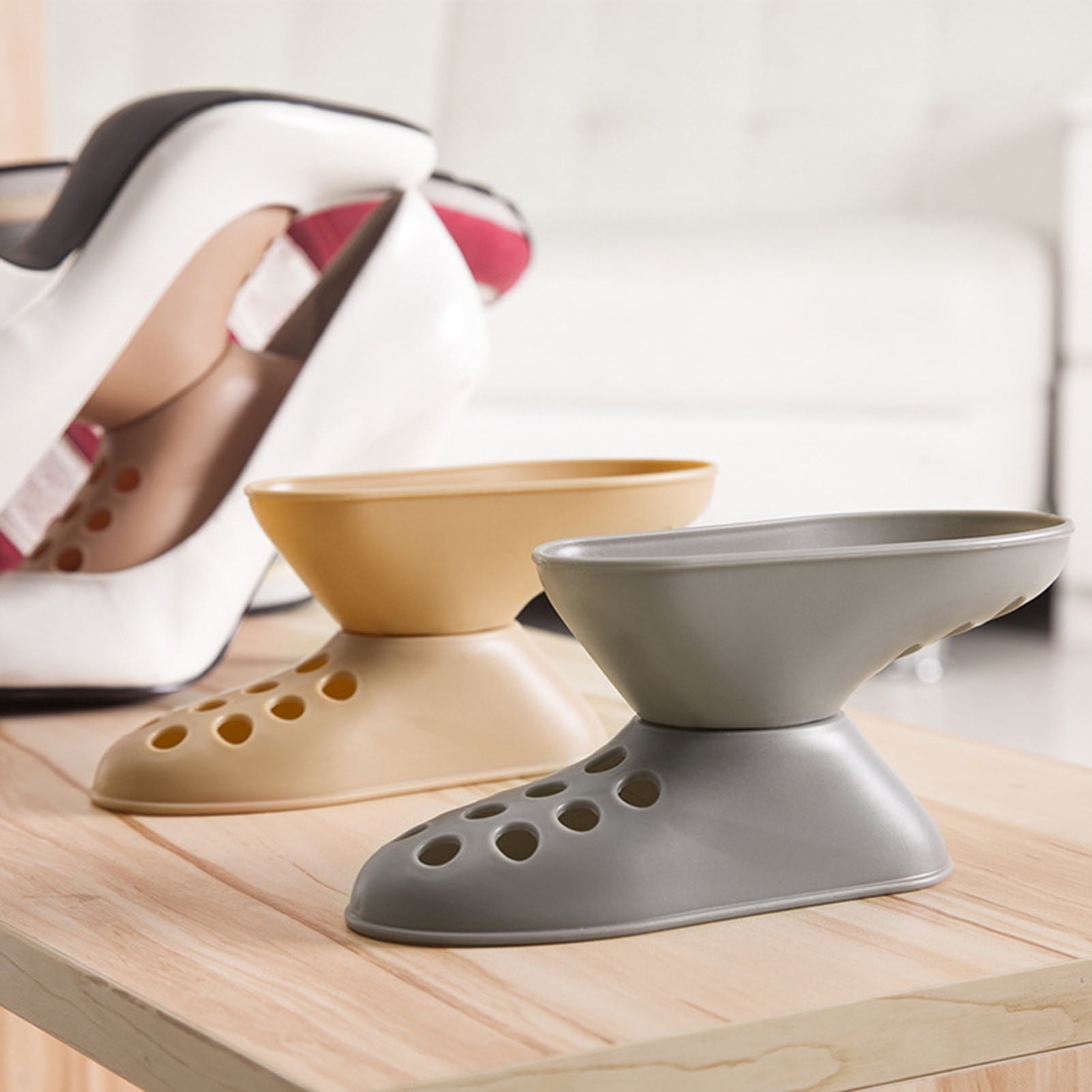 Taluosi High Heel Shoes Rack Bilayer Plastic Organizer Shelf Space ...