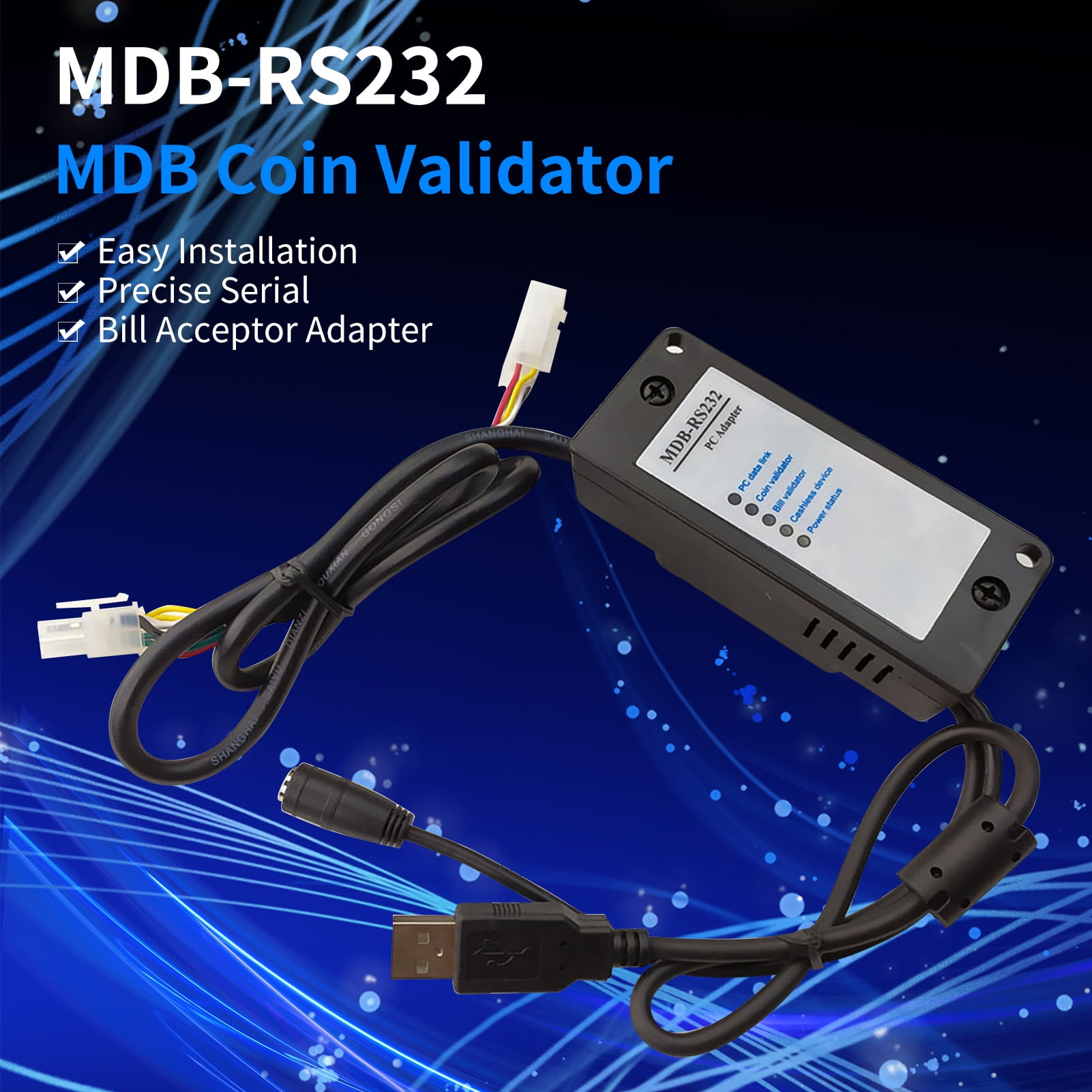 Taluosi MDB-RS232 MDB Coin Validator Easy Installation Precise Serial ...