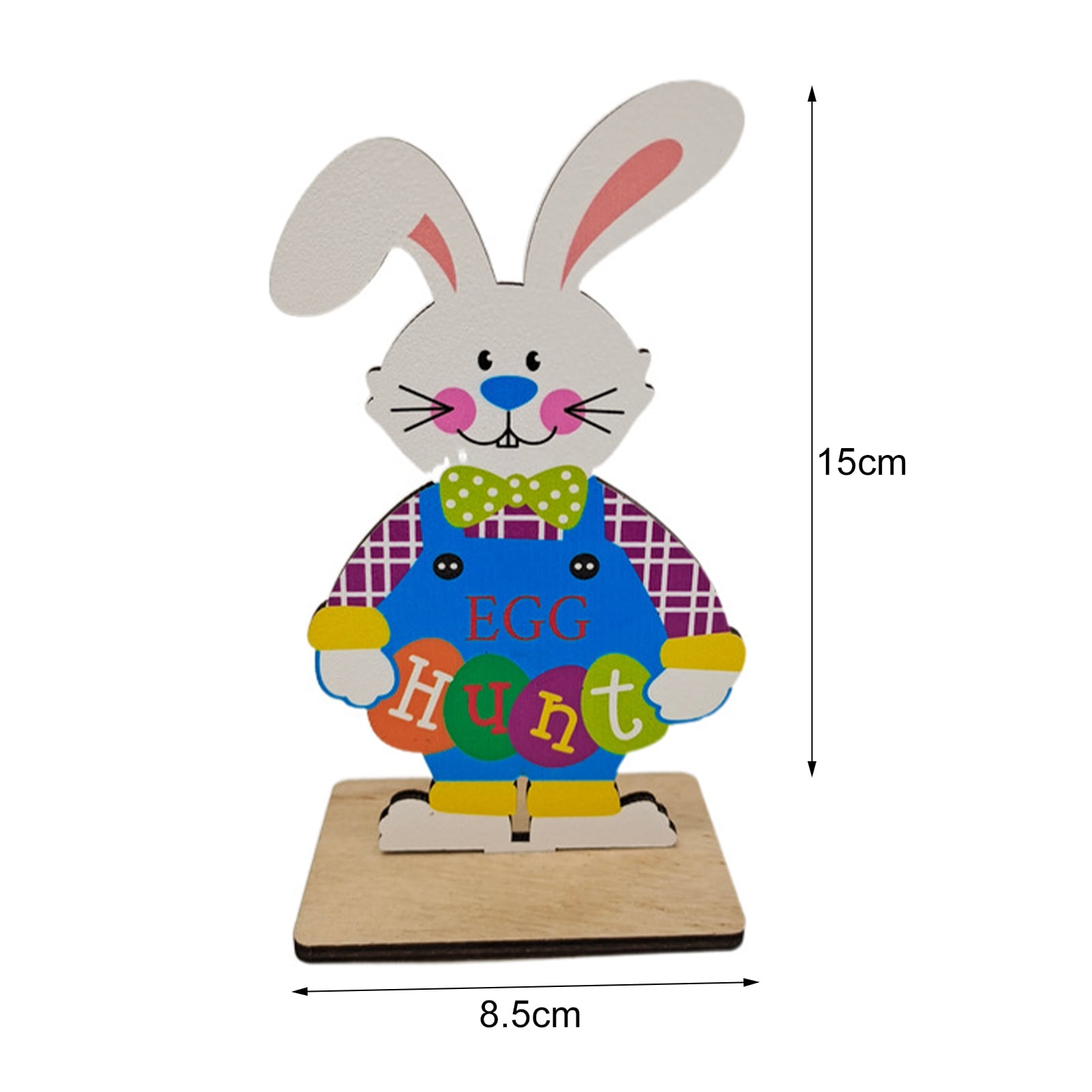 Taluosi Natural Rabbit Figurine Cartoon Density Board Creative Easter ...