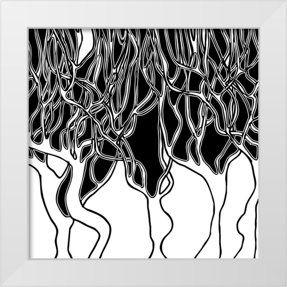 Talva Design 12x12 White Modern Wood Framed Museum Art Print Titled ...