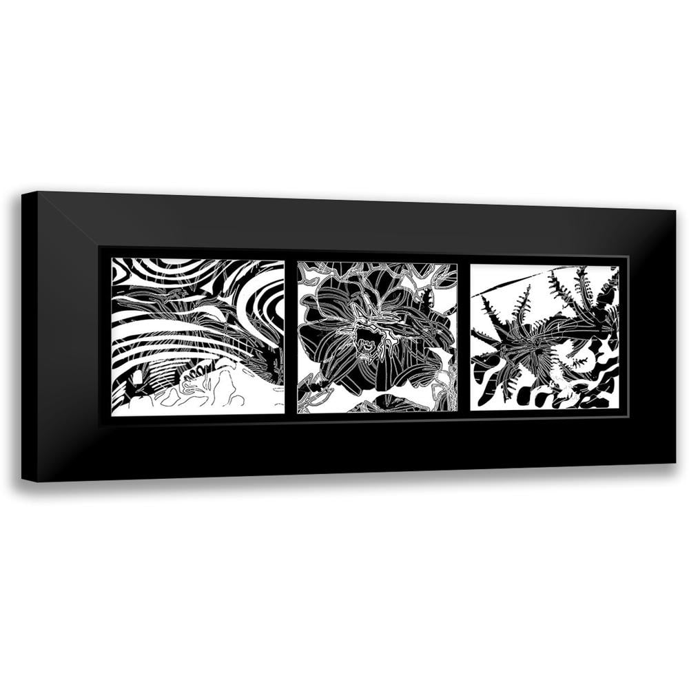 Talva Design 24x11 Black Modern Framed Museum Art Print Titled ...