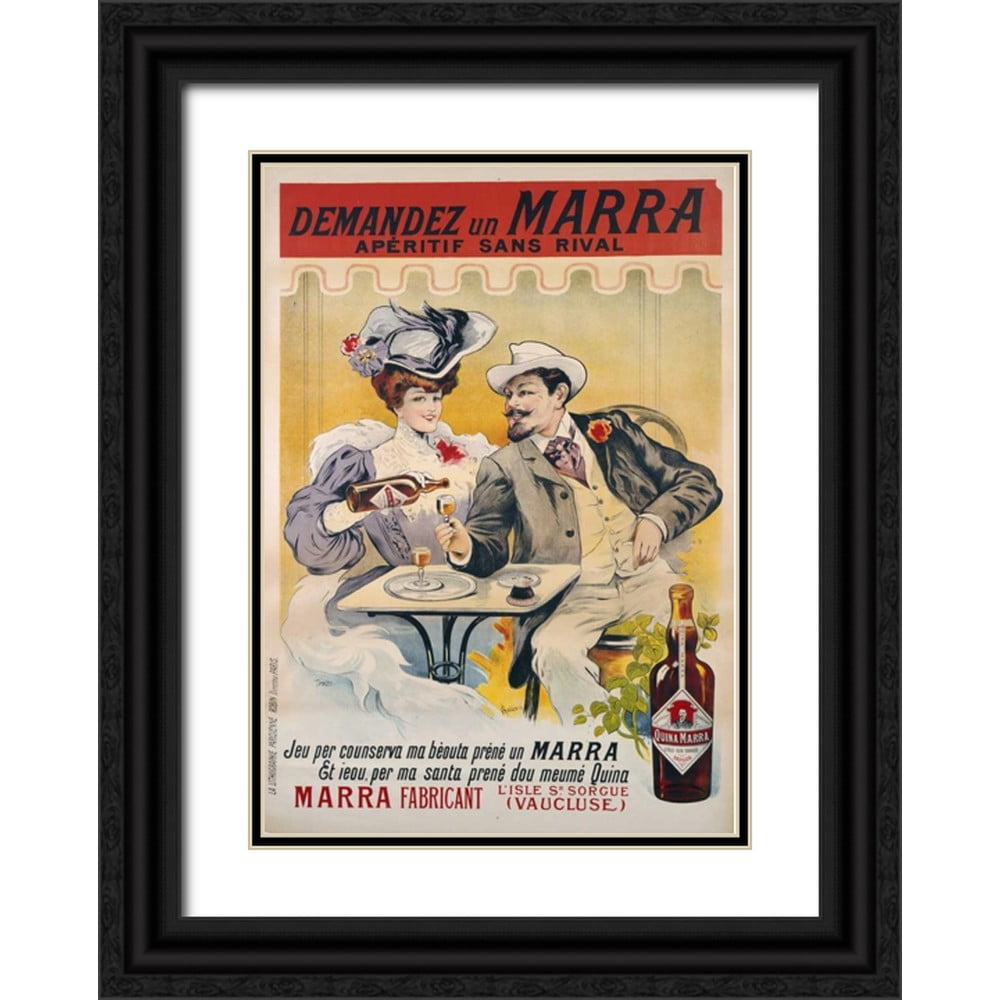 Tamagno, Francisco 11x14 Black Ornate Wood Framed with Double Matting ...