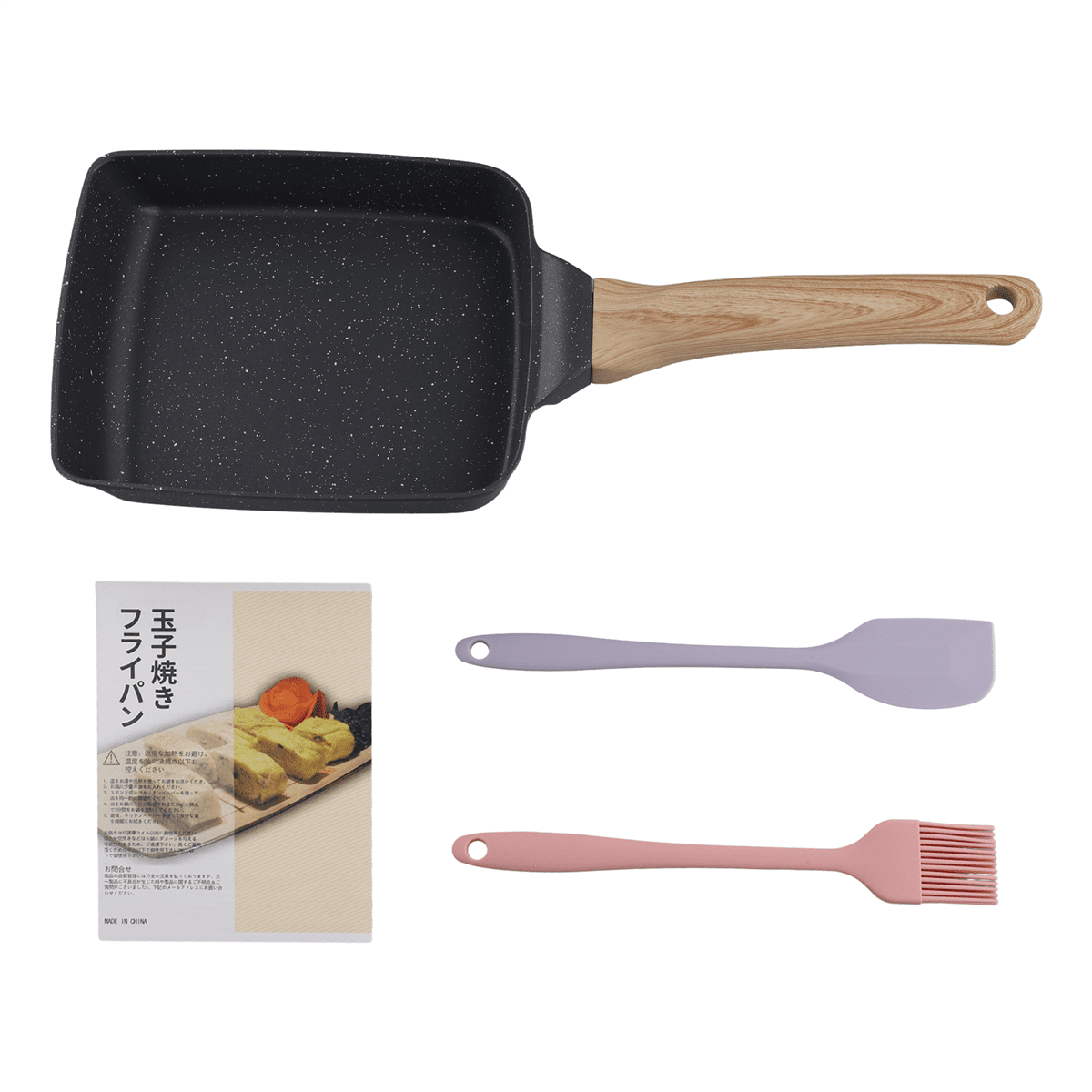 Tamagoyaki Pan Nonstick Japanese Omelette Pan Egg Roll Detachable Anti ...