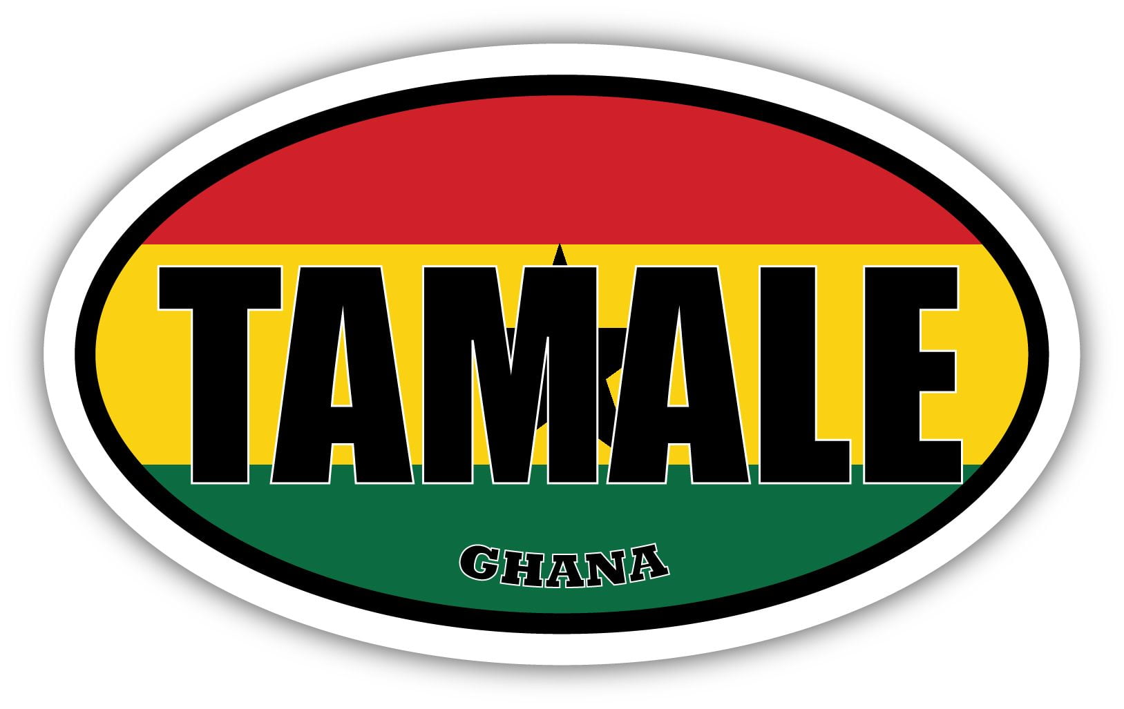 Tamale Ghana Flag Oval Decal Vinyl Bumper Sticker 3x5 inches - Walmart.com