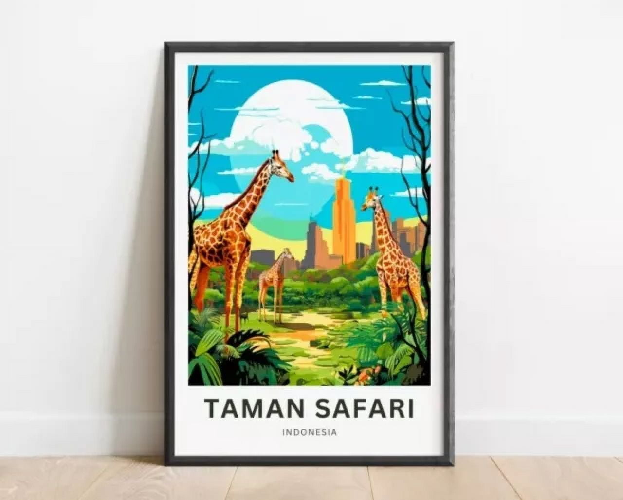 Taman Safari Travel Print - Taman Safari Poster, Indonesia Wall Art NO ...