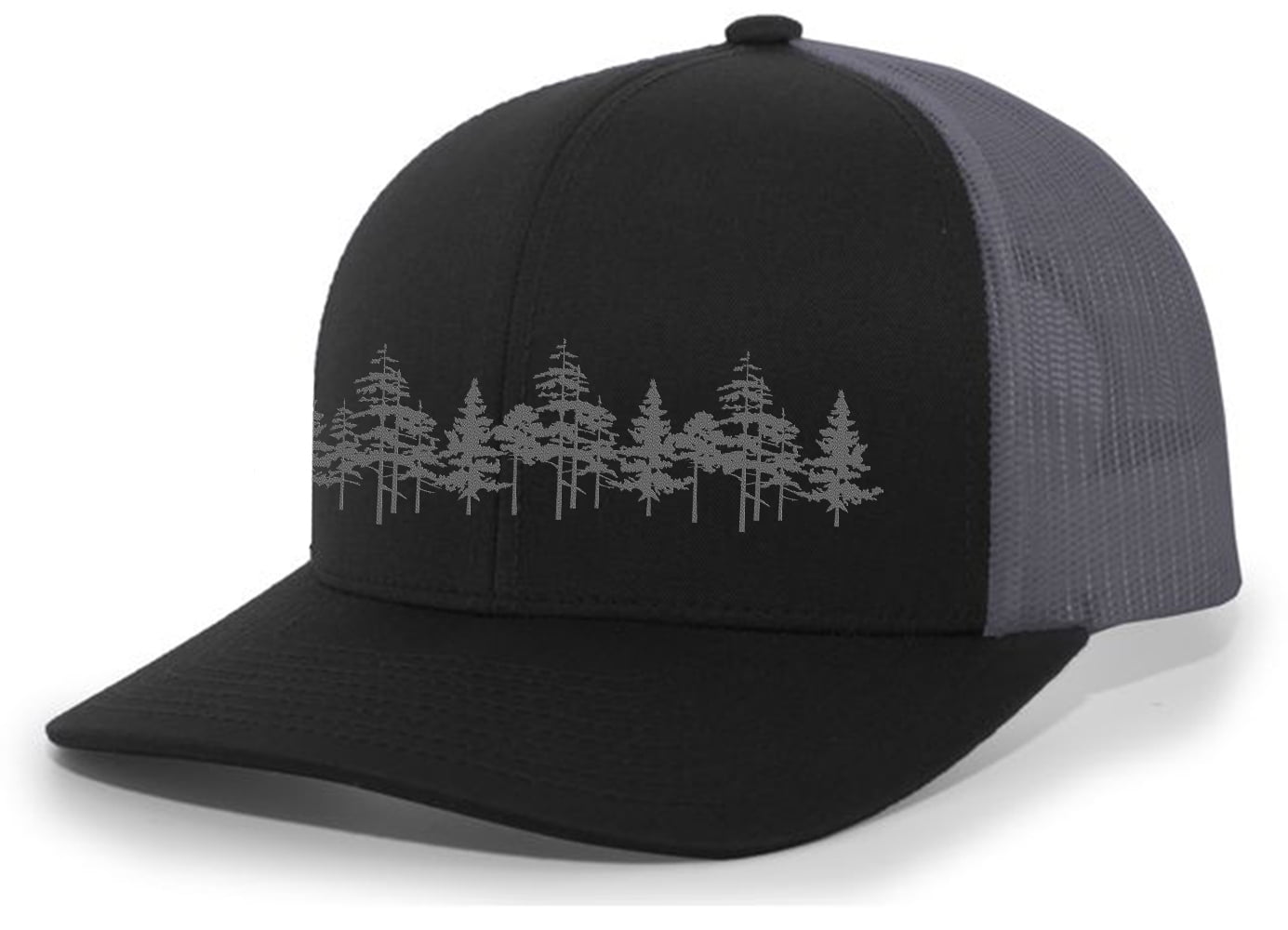 Tamarack Trees Forest Pine Woods Men's Embroidered Mesh Back Trucker ...