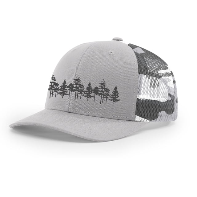 Tamarack Trees Forest Pine Woods Men's Embroidered Mesh Back Trucker ...