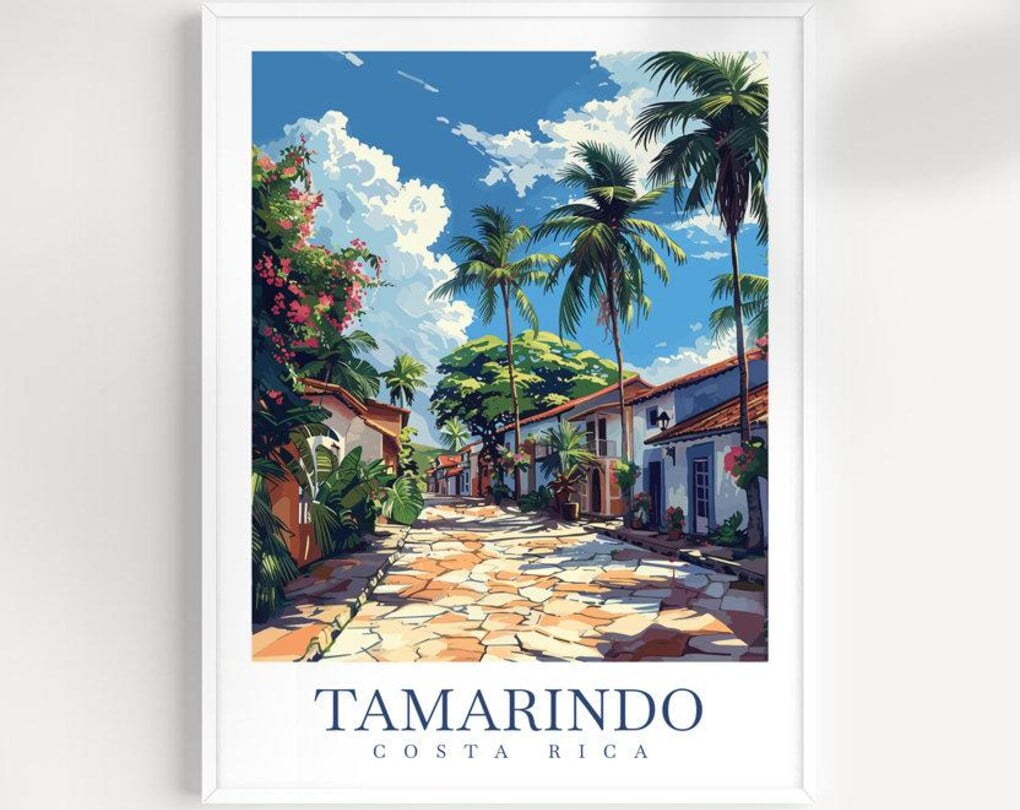 Tamarindo Travel Print Wall Art Tamarindo Wall Hanging Home Décor ...