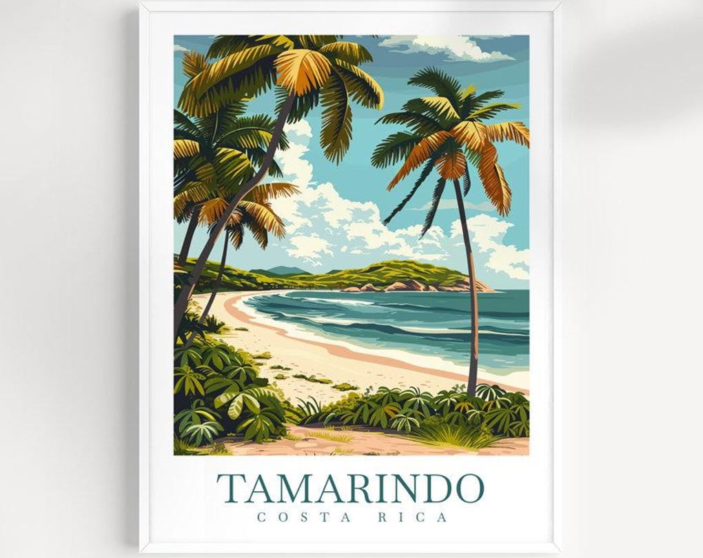 Tamarindo Travel Print Wall Art Tamarindo Wall Hanging Home Décor ...