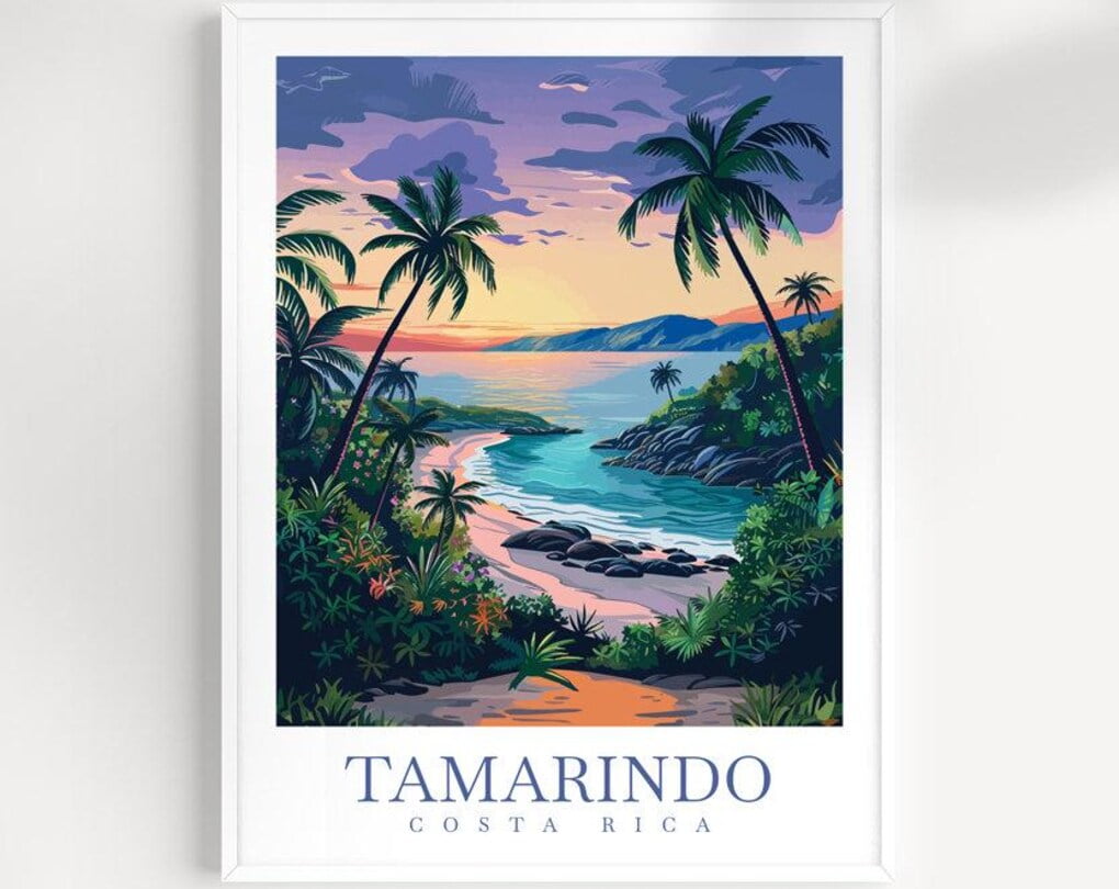 Tamarindo Travel Print Wall Art Tamarindo Wall Hanging Home Décor ...
