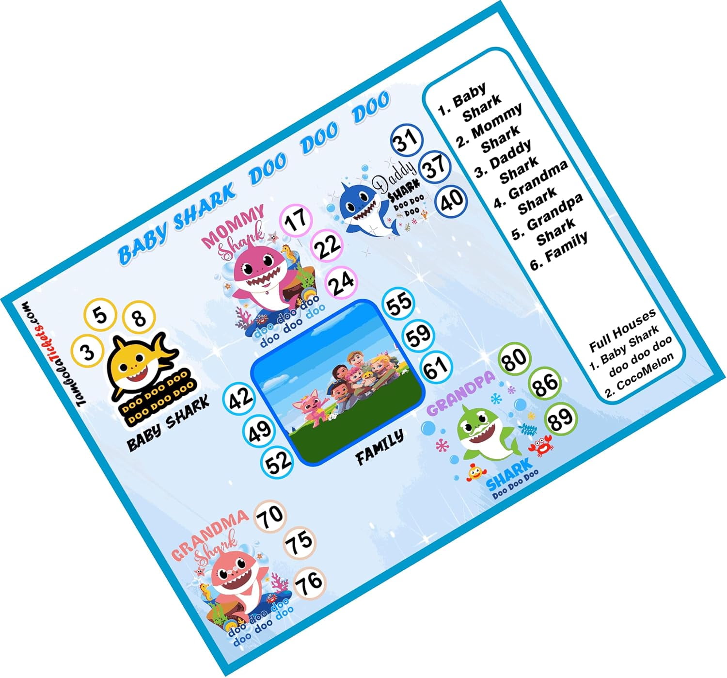 TambolaTicketscomBaby Shark Do Do Do Special Tambola Theme tambola ...
