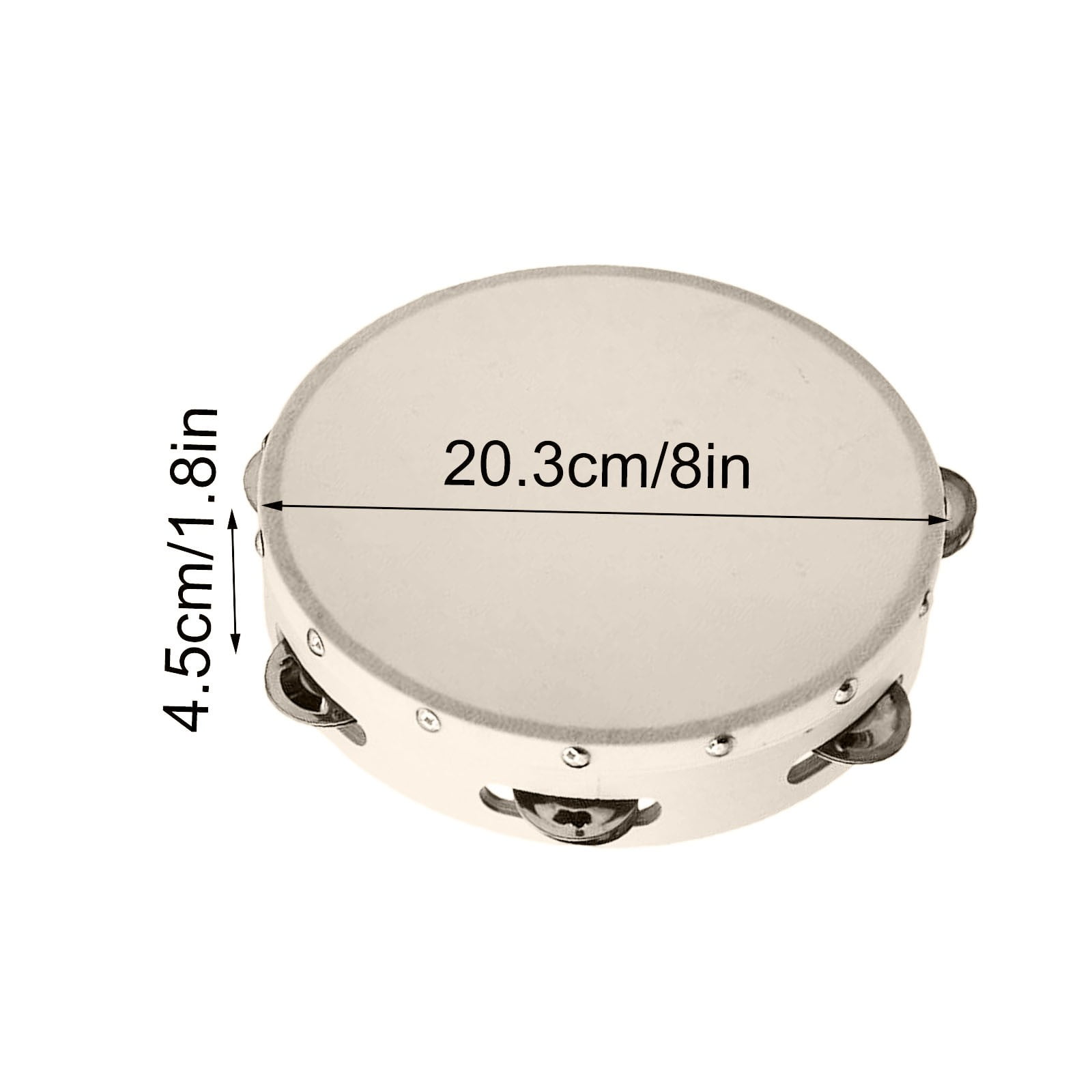 Tambourines 4/6/7/8/9/10 Inch Hand Tambourine Aluminum Alloy - Walmart.com