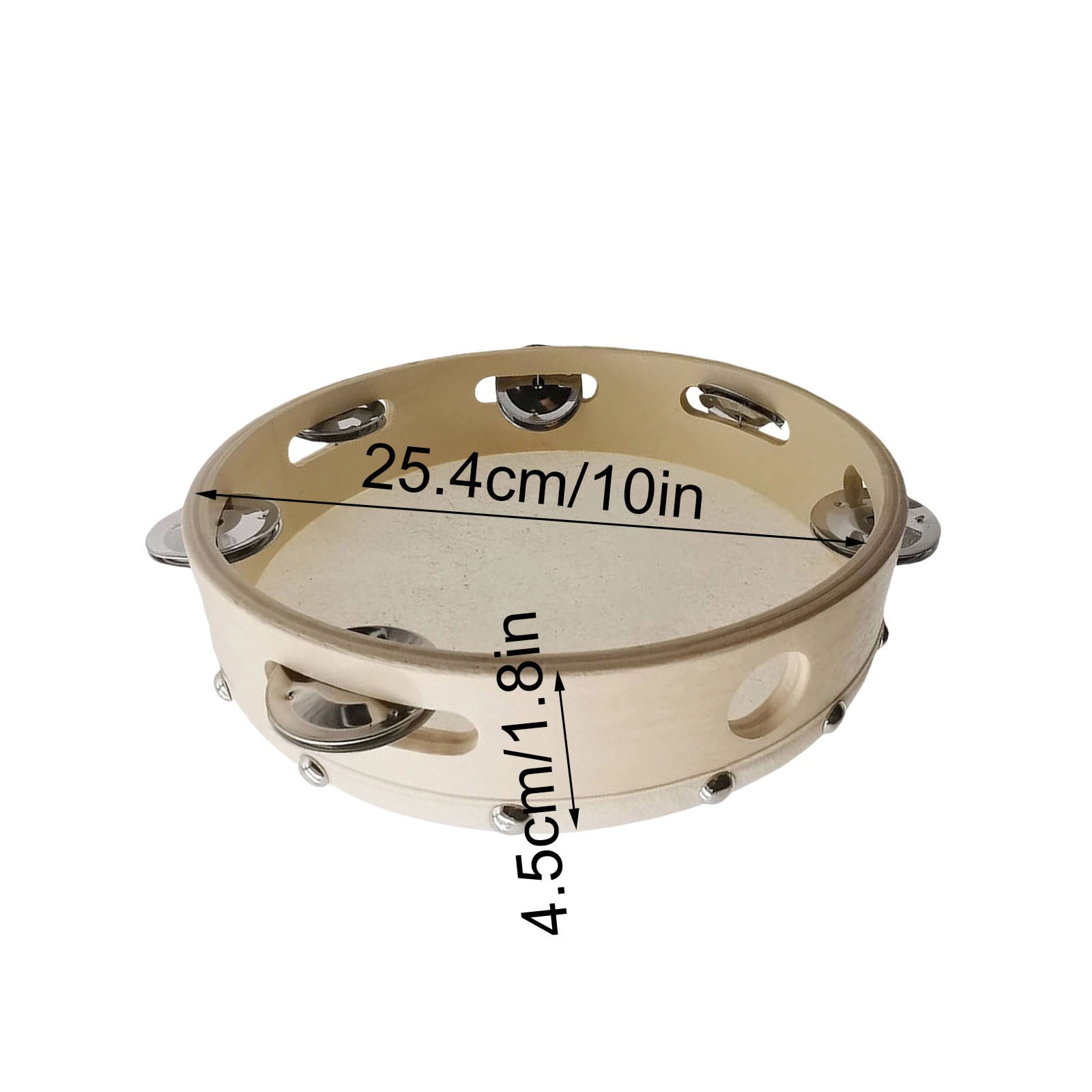 Tambourines 4/6/7/8/9/10 Inch Hand Tambourine Aluminum Alloy - Walmart.com