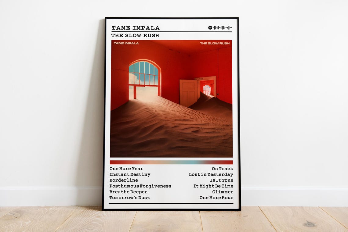 Tame Impala - The Slow Rush Album : Indie Music Wall Art #831, Unframed ...