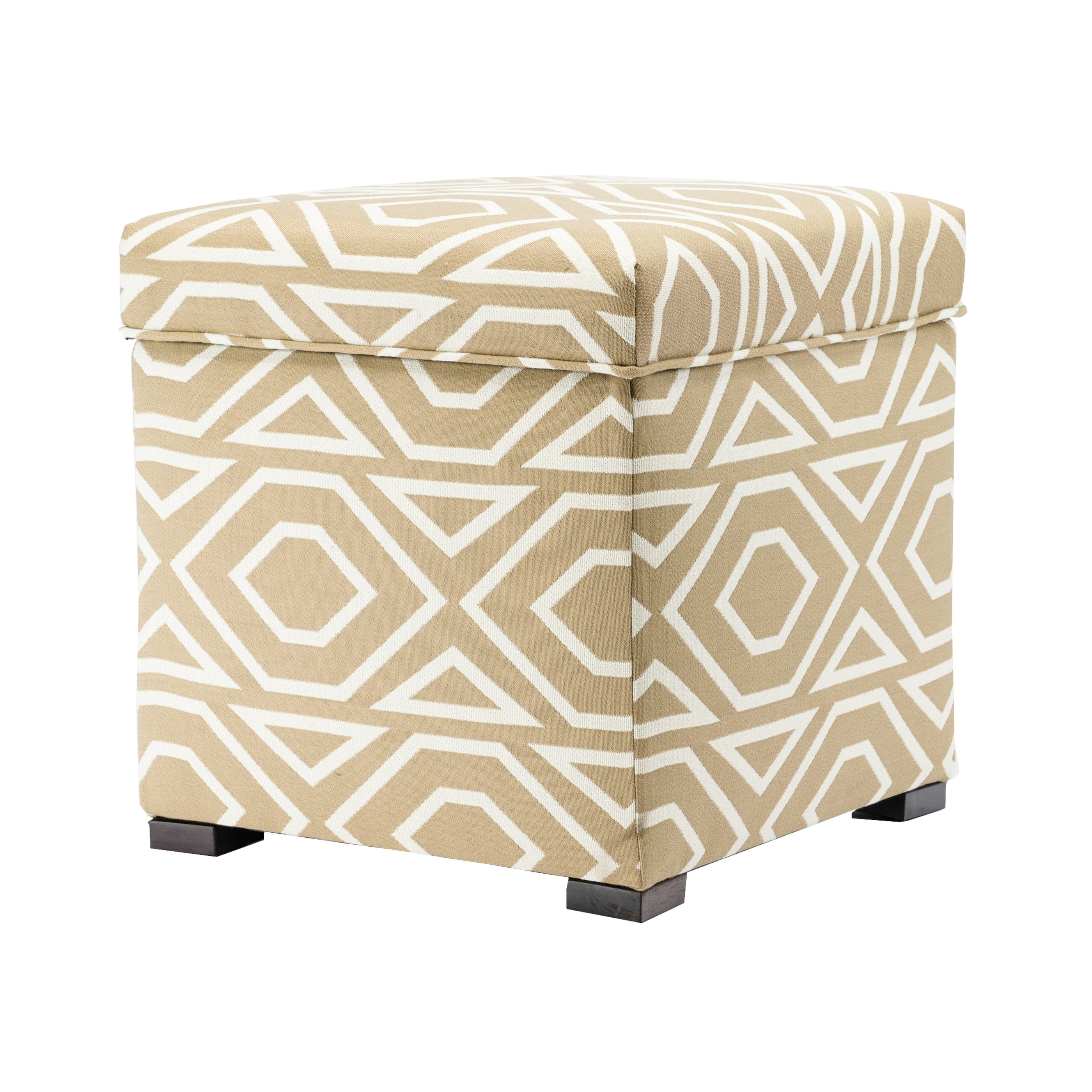 Tami Modern Upholstered Living Room Storage Ottoman Beige - Walmart.com