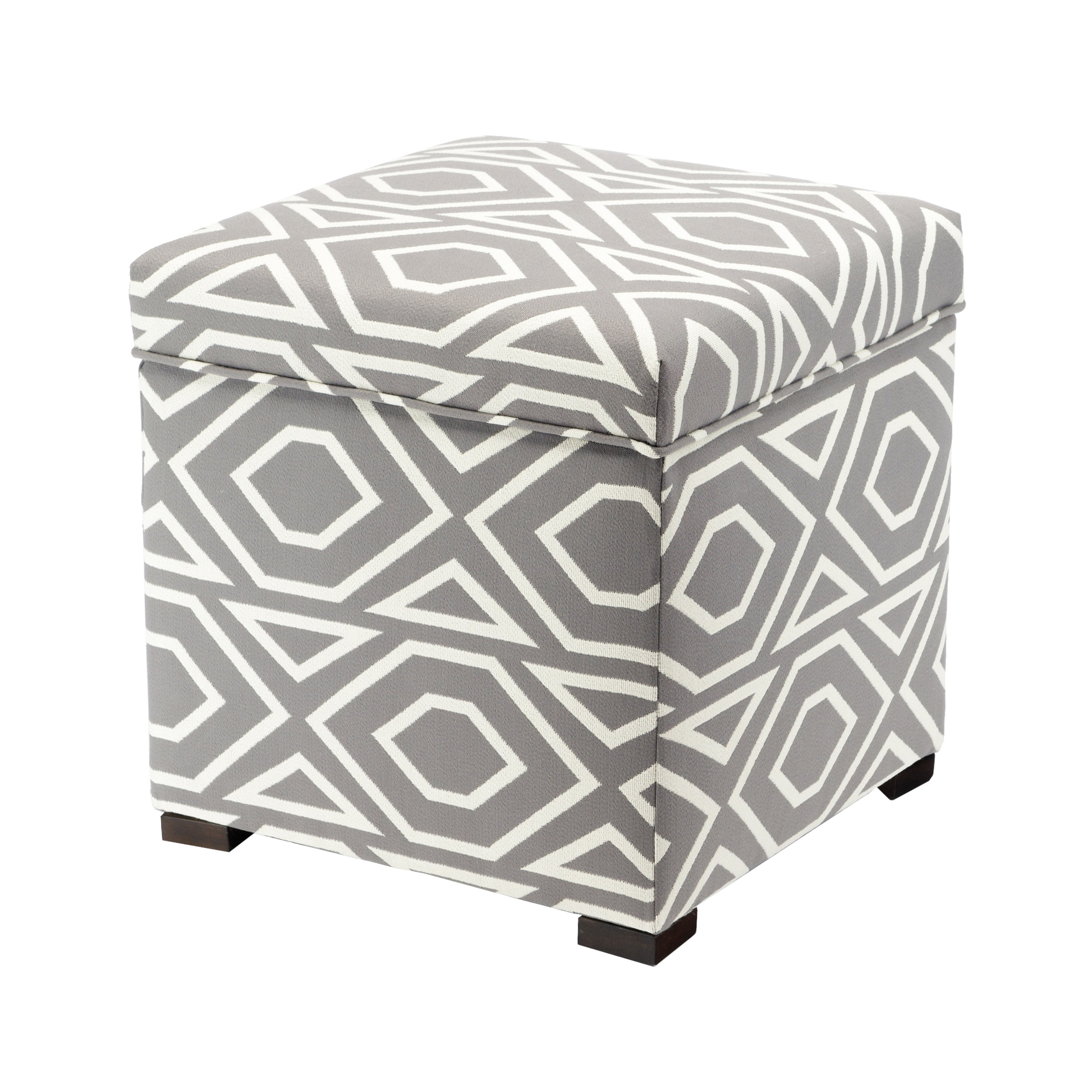 Tami Modern Upholstered Living Room Storage Ottoman Grey - Walmart.com
