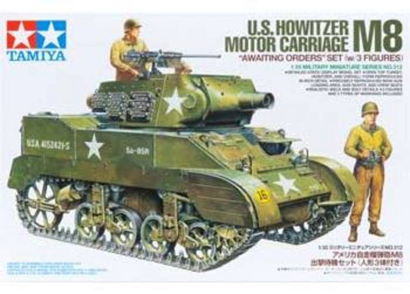 Tamiya 1/35 US Howitzer Motor Carriage M8 with 3 Figures TAM35312 ...