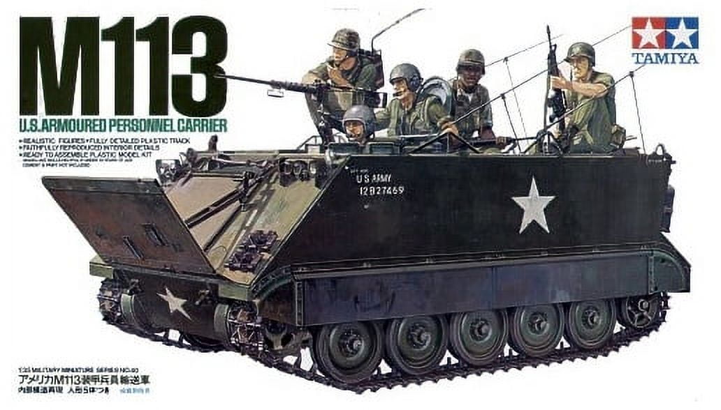 Tamiya 1/35 Scale M113 APC US Army Vietnam Military Tank Plastic Model ...