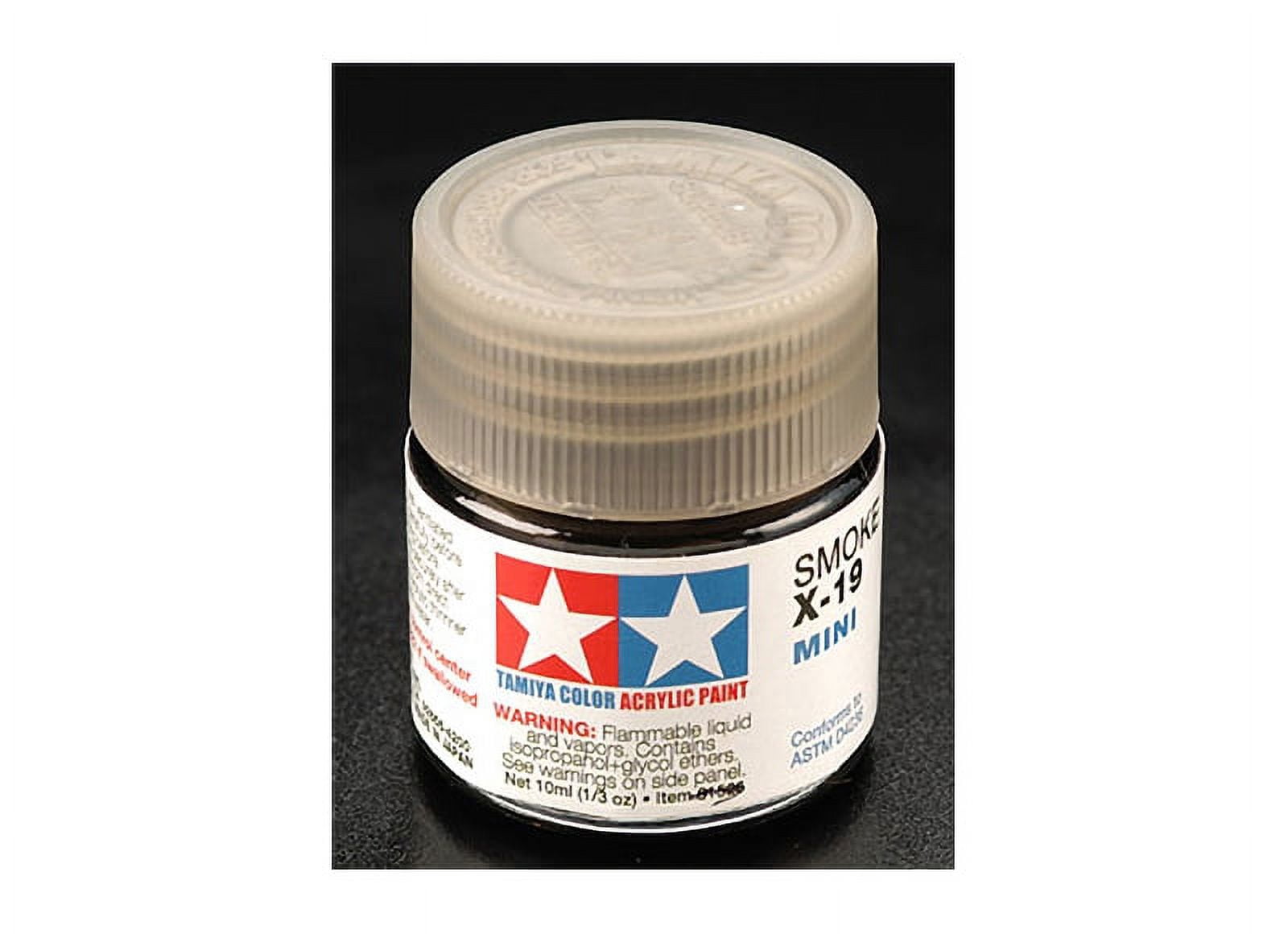 Tamiya 81519 Acrylic Mini X19 Smoke 1/3 oz TAM81519 - Walmart.com