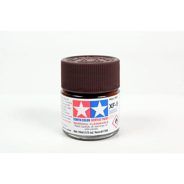 Tamiya 81709 Mini Acrylic XF-9 Hull Red - 10ml - Walmart Business Supplies