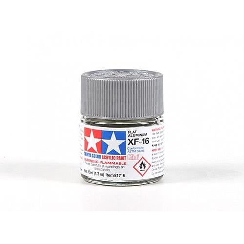 Tamiya 81716 XF-16 Flat Aluminum Paint Mini 10 ml Bottle - Walmart.com