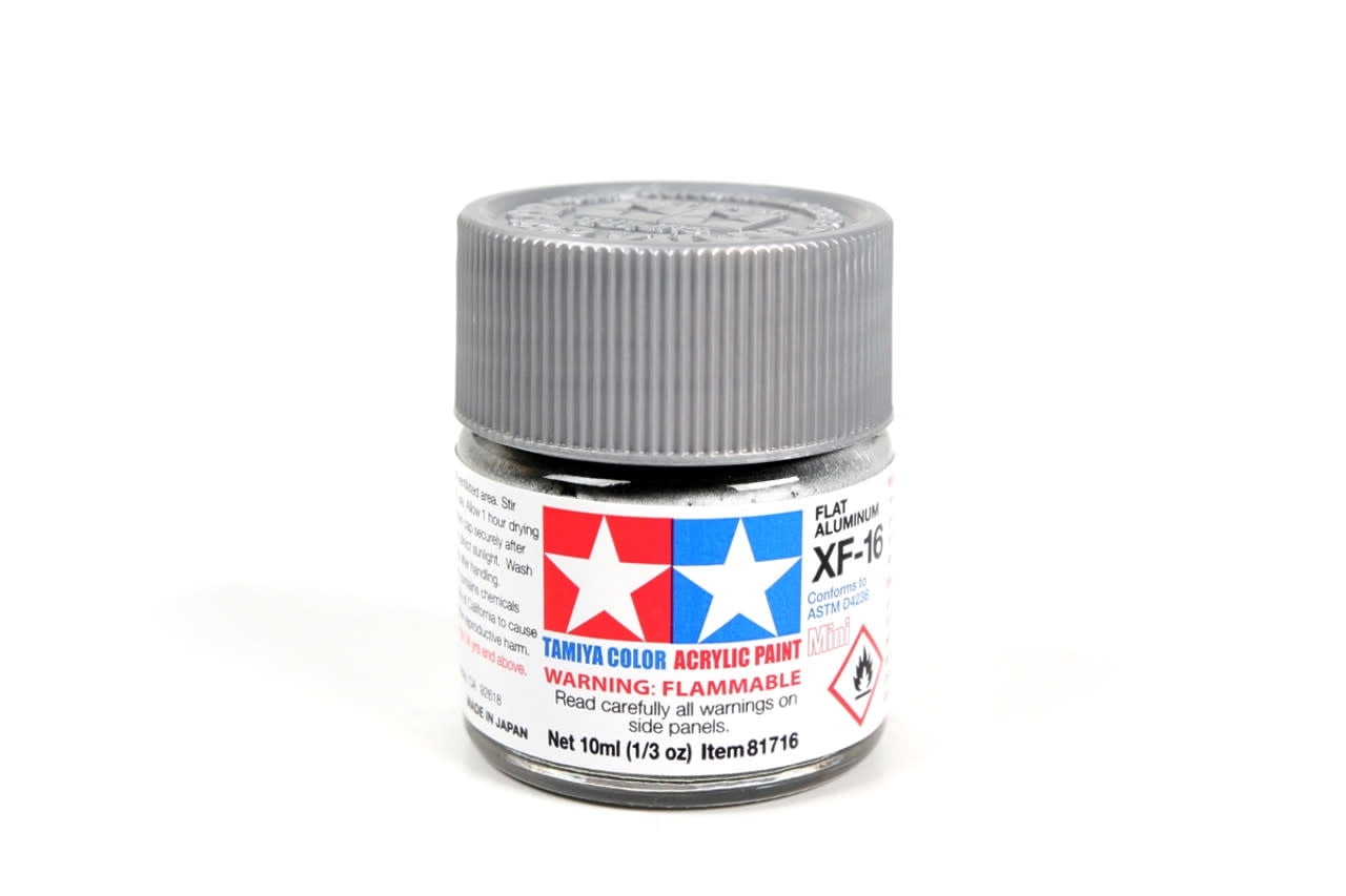 Tamiya 81716 XF-16 Flat Aluminum Paint Mini 10 ml Bottle - Walmart.com