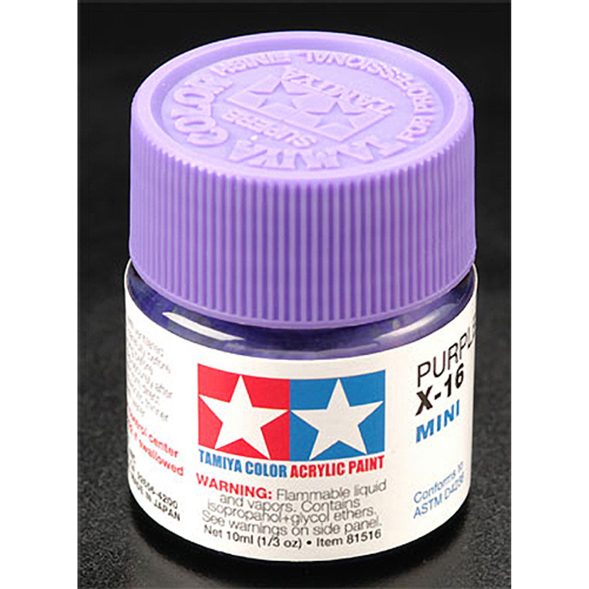 Tamiya Acrylic Mini X16 Purple TAM81516 Plastics Paint Acrylic - Walmart.com