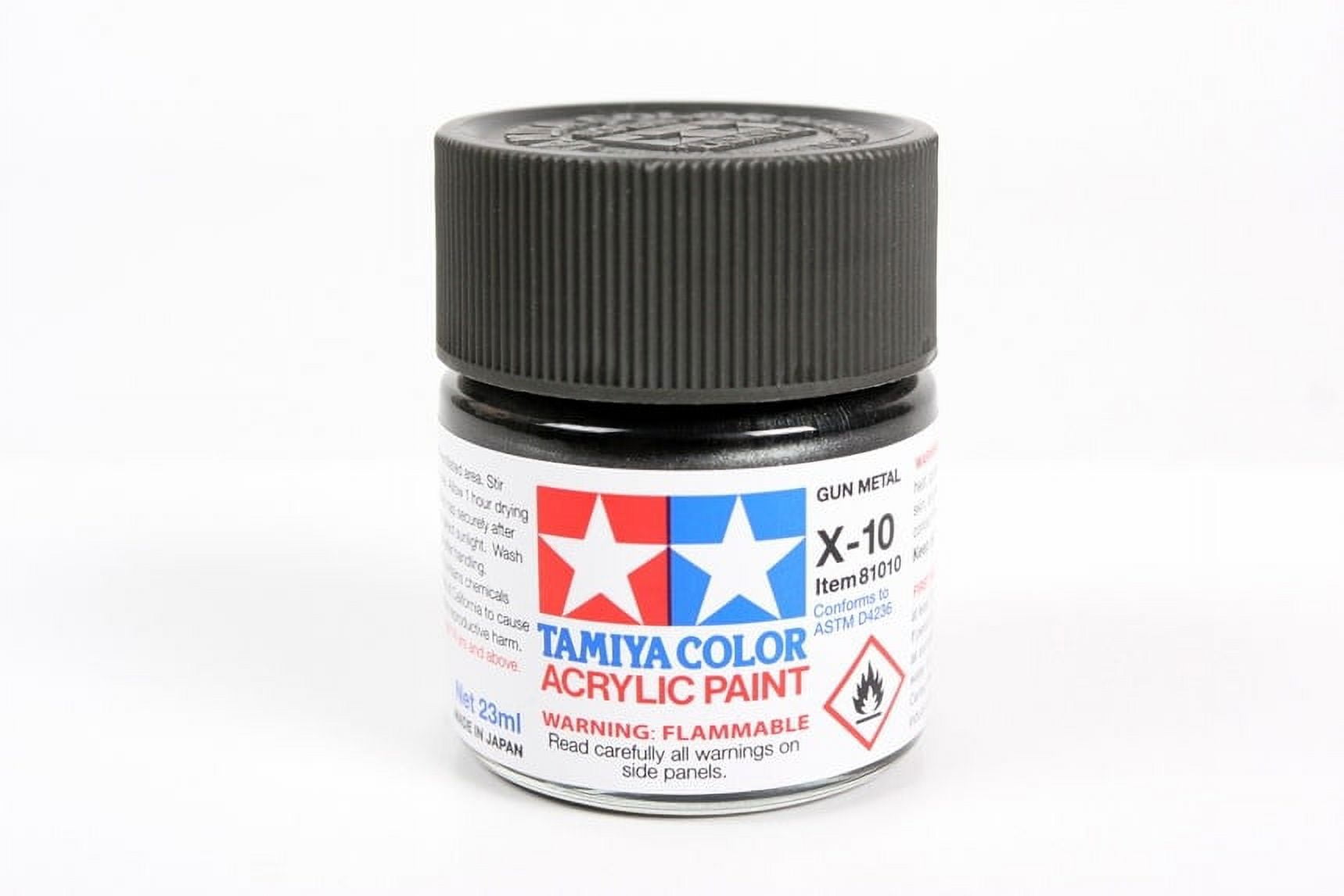 Tamiya Acrylic X10 GlossGun Metal TAM81010 Plastics Paint Acrylic ...