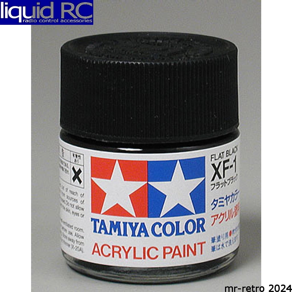 Tamiya Acrylic XF1 Flat Black TAM81301 Plastics Paint Acrylic - Walmart.com