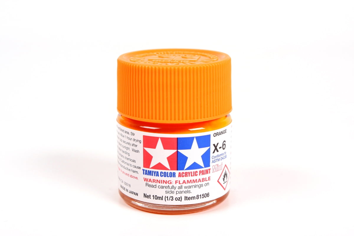 Tamiya Color Acrylic Paint Mini X-6 Orange (81506) - Walmart.com