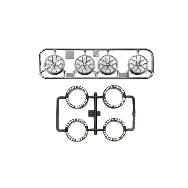 Tamiya JR LP Tire & Plated Wheel Set - Y-Spoke, Black - Walmart.com