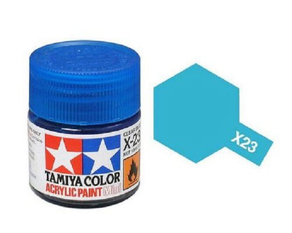 Tamiya Tamiya Models X-23 Mini Acrylic Paint, Clear Blue Paint ...