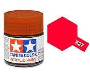 Tamiya USA TAM81527 Acrylic Mini X27 Clear Red - Walmart.com