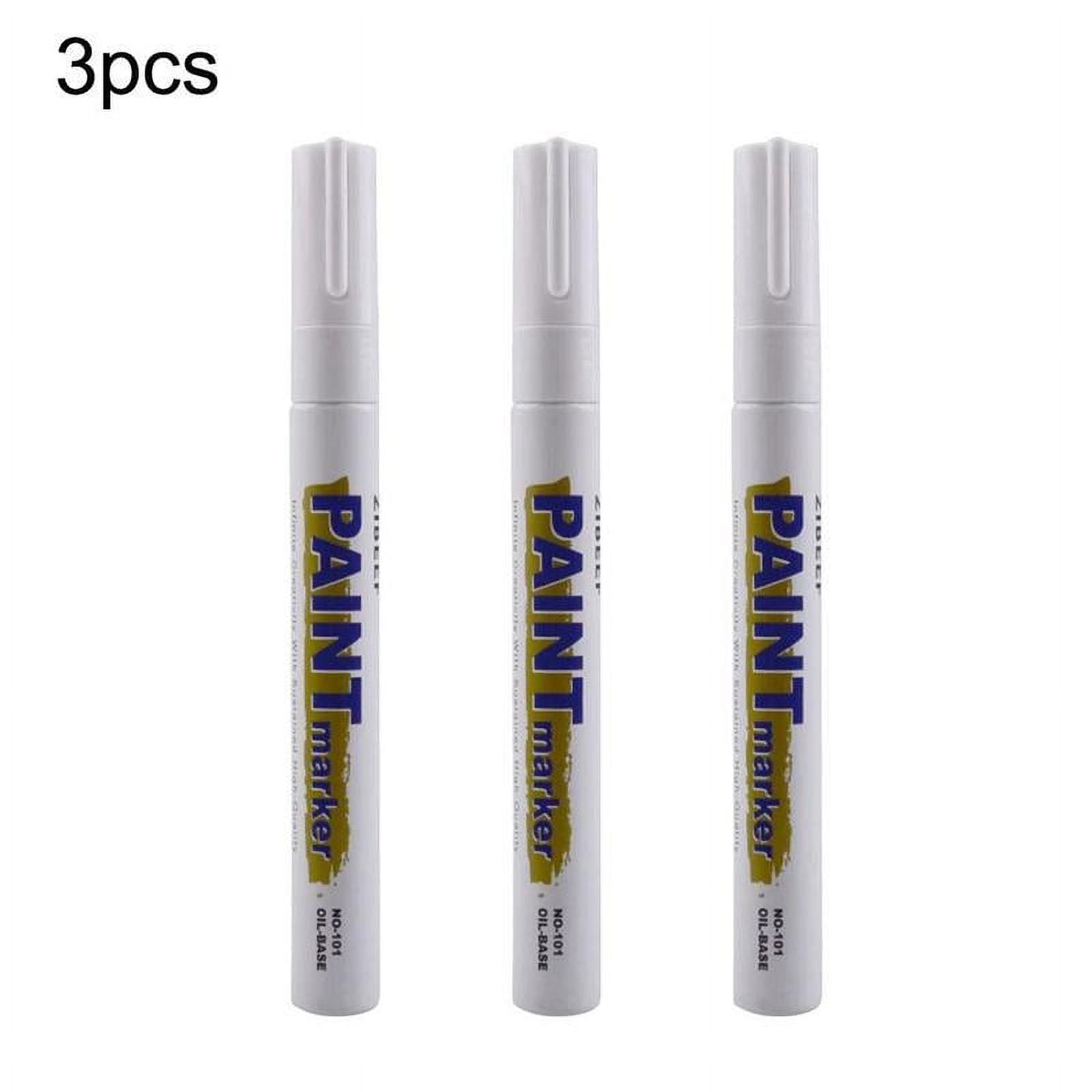 Tammyyerke 3X White Paint Pen Marker Waterproof Permanent Car Tire ...