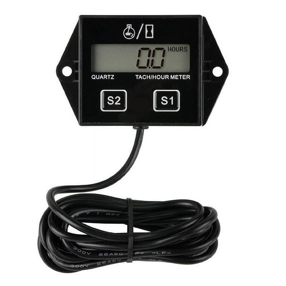 Tammyyerke Digital Engine RPM Tachometer Hour Meter Gauge For 2 and ...