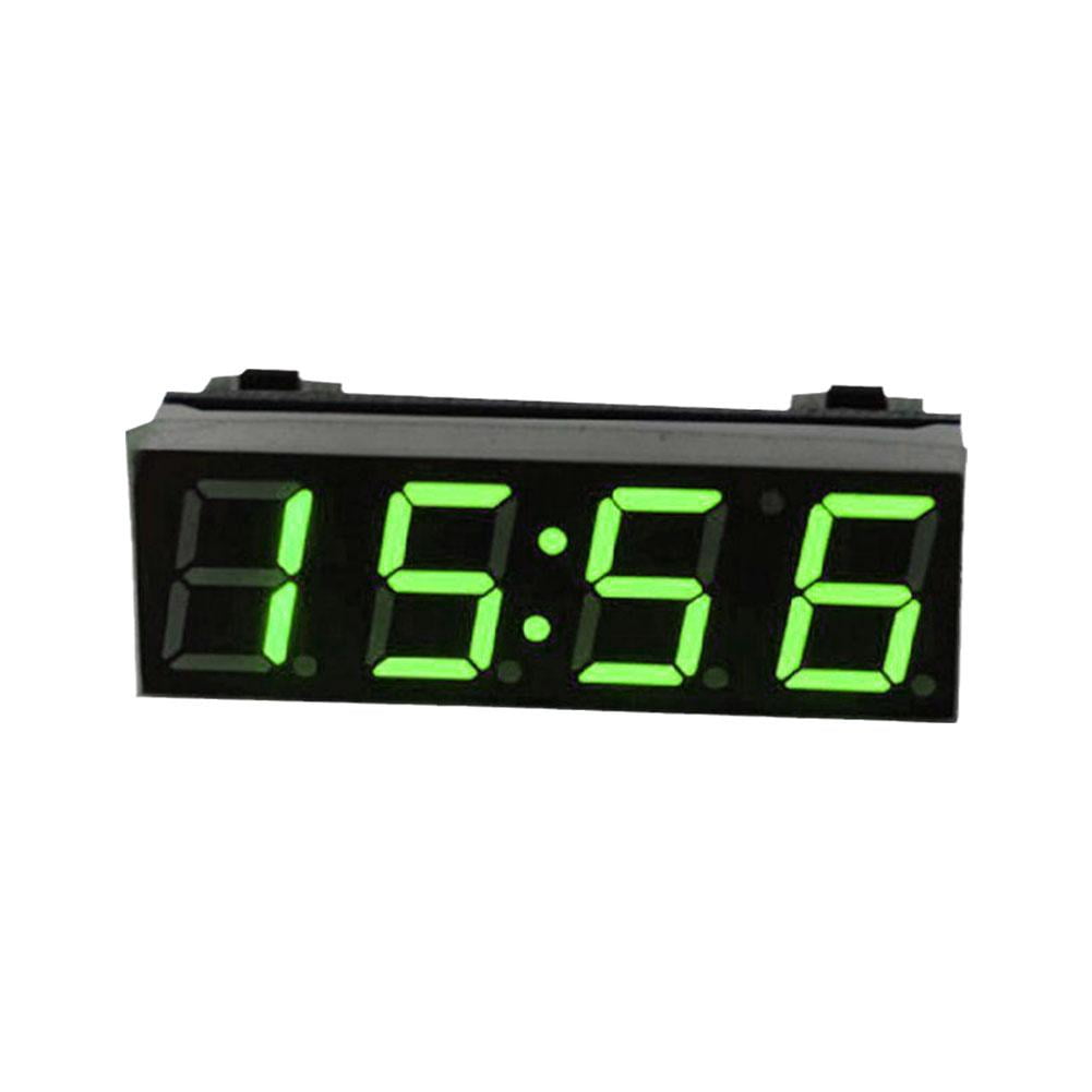 Tammyyerke SHOUD Mini Car Clock,3 in 1 Mini Voltmeter Gauge Electronic ...
