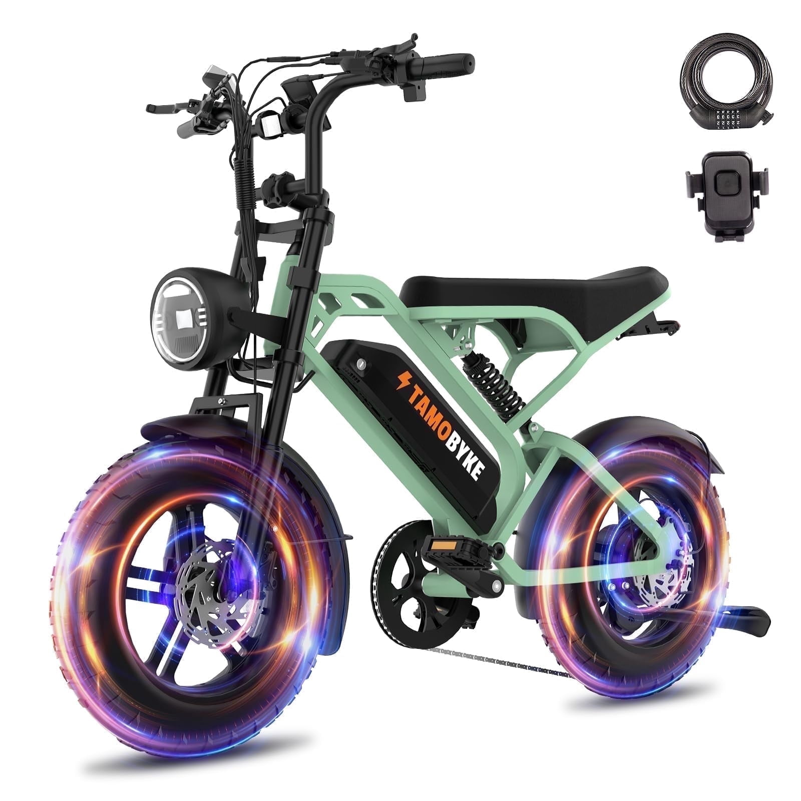 Tamobyke 16" Fat Tire Electric Bike for Teens,1000W 30mph Moutain Ebike ...