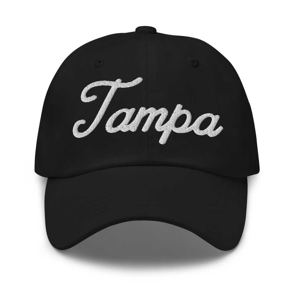 Tampa Baseball Cap Tampa Dad Hat Bold Script Florida FL Hat Embroidered ...