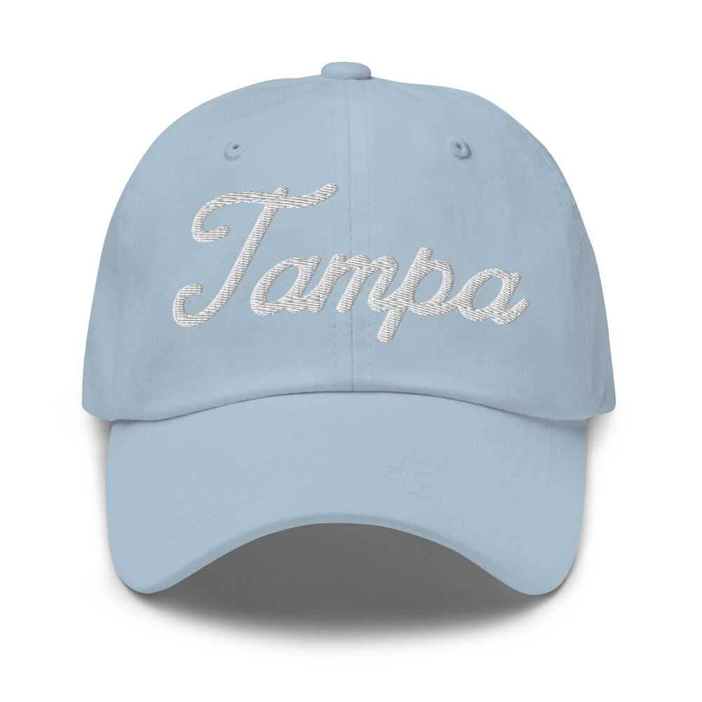 Tampa Baseball Cap Tampa Dad Hat Bold Script Florida FL Hat Embroidered ...