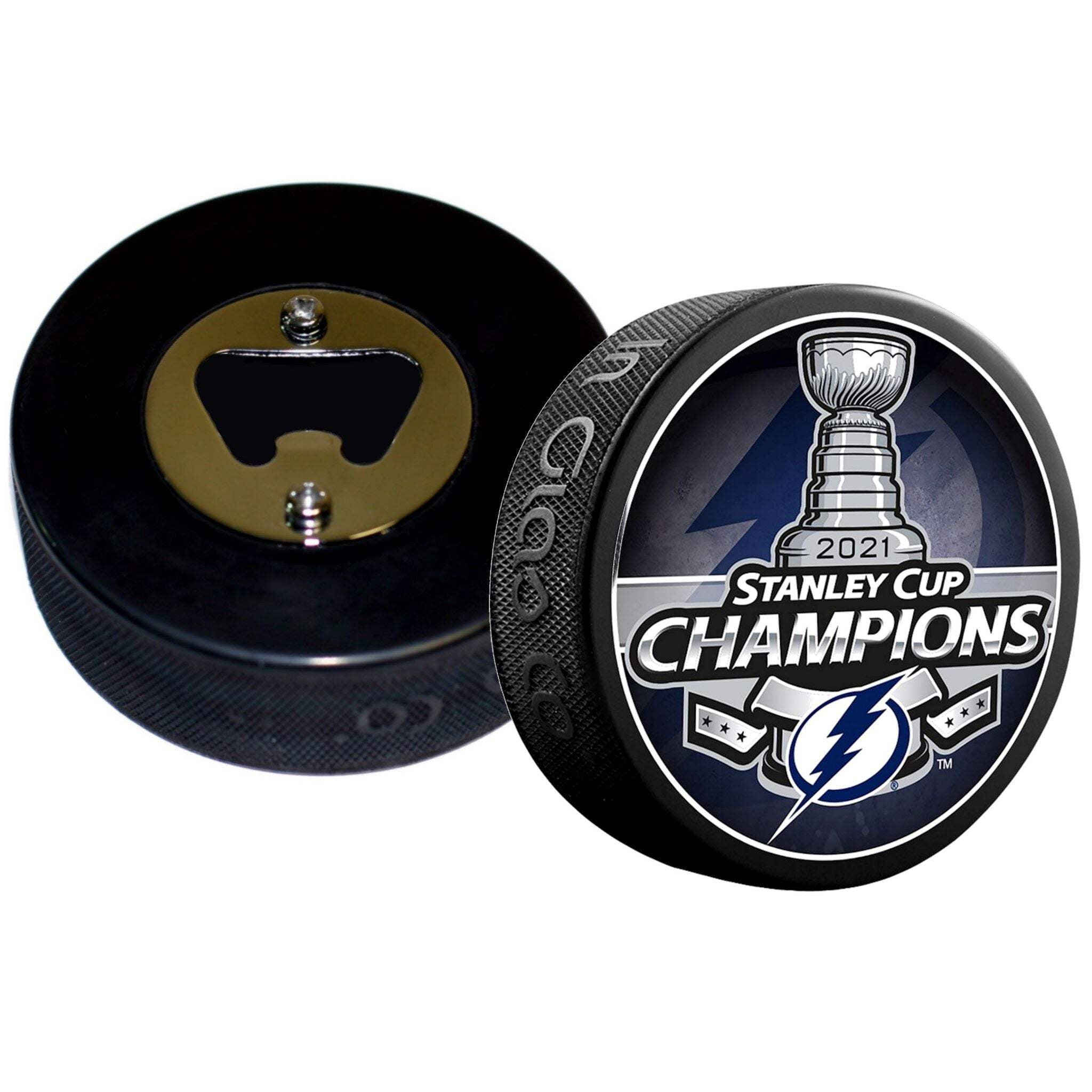Tampa Bay 2021 Stanley Cup Champions Hockey Puck Bottle Opener ...