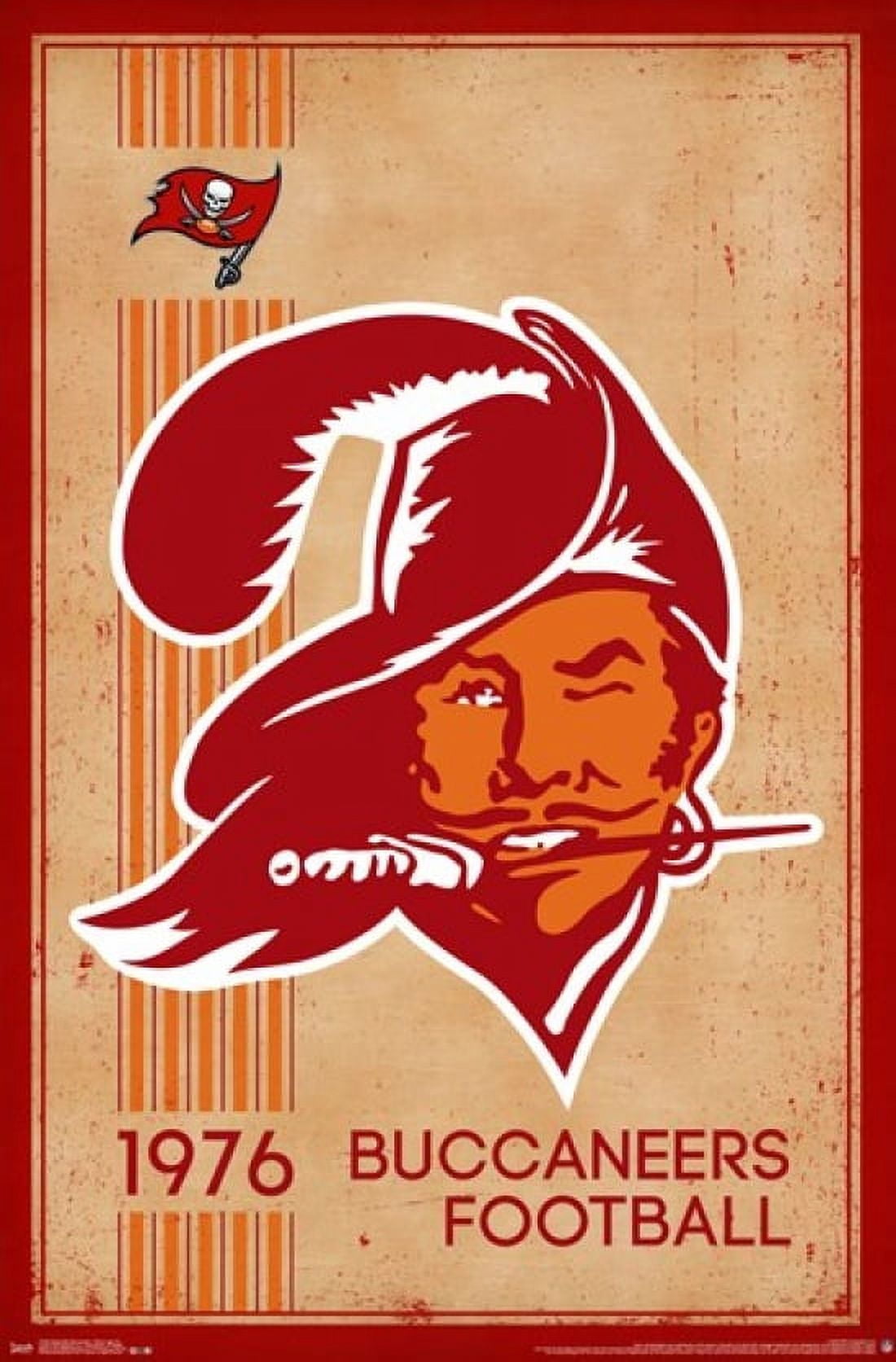 Tampa Bay Buccaneers - Retro Logo 14 Poster Print (22 x 34) - Walmart.com