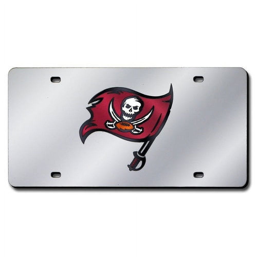 Tampa Bay Buccaneers Silver Laser License Plate - Walmart.com