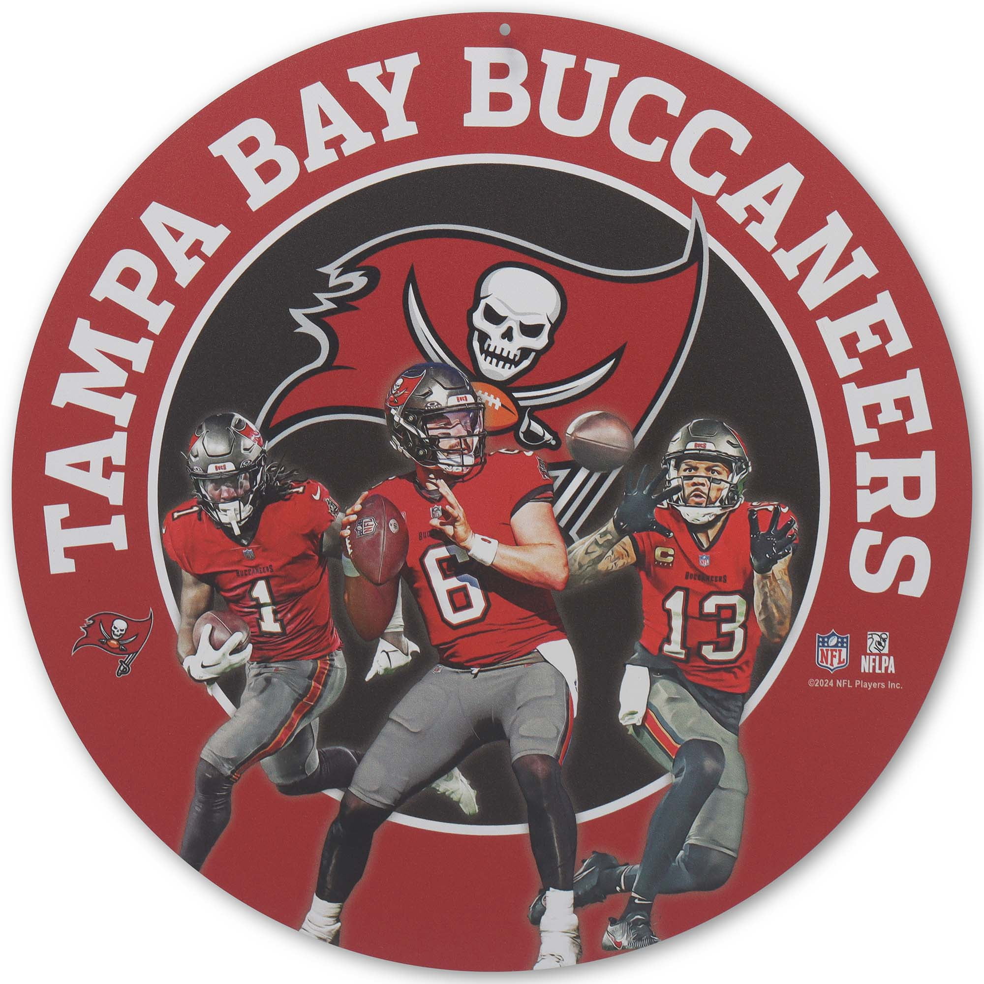Tampa Bay Buccaneers Team Stars 11" Round Metal Sign - Walmart.com